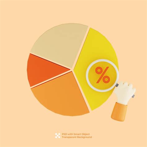 Premium Psd 3d Percentage With Pie Chart