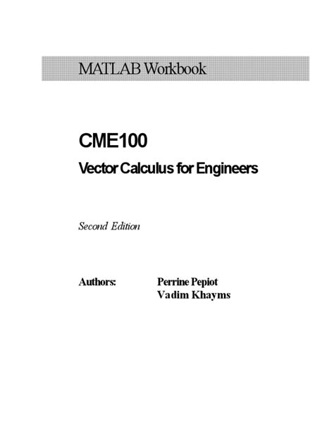 matlab workbook vector calculus for engineers pdf reynolds number