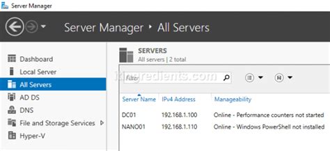How To Remotely Manage Nano Server 2016 Using Powershell And Gui