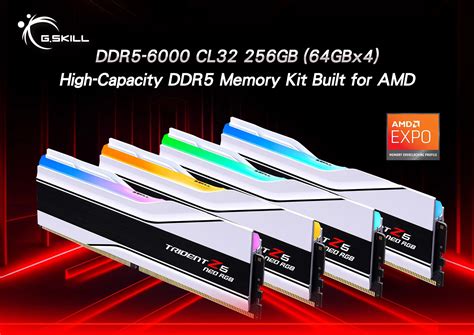 G Skill Reveals Worlds First Large Capacity 256gb 64gbx4 Ddr5 U Dimm Memory At Ddr5 6000 Cl32