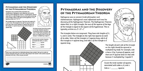 Pythagoras And The Discovery Of The Pythagorean Theorem For 6th 8th Grade