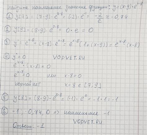 Найдите наименьшее значение функции [7 9] Задание 12 ЕГЭ по математике Значение функции