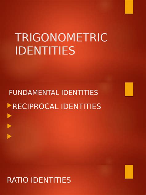 Trigonometric Identities Pdf