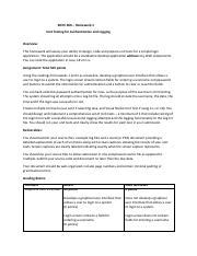 SDEV 460 HW 1 Pdf SDEV 460 Homework 1 Unit Testing For Authentication And Logging Overview