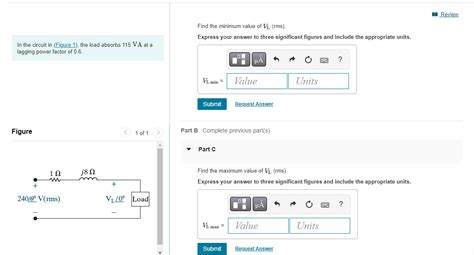 solved find the minimum value of vl rms express your