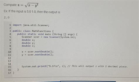solved compute z x y32ex if the input is 5 01 0 ﻿then