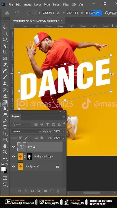 Tutorial Outline Text Effect Youtube