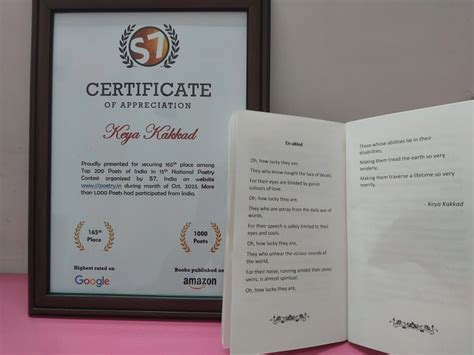 Keya Kakkad On Linkedin I Am Glad To Share That I Was Ranked Among The Top 200 Poets From Among
