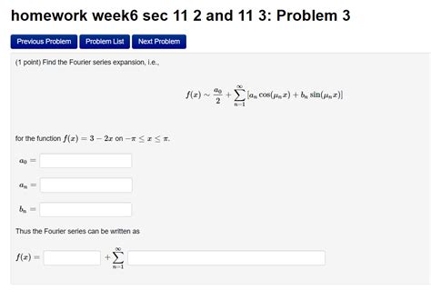 Solved Homework Week 6 Sec 112 And 11 3 Problem 3 1 Point