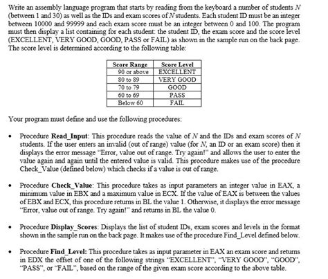 Write An Assembly Language Program That Starts By