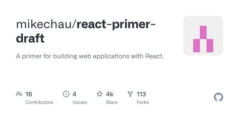 GitHub Mikechau React Primer Draft A Primer For Building Web Applications With React