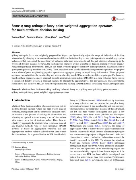 pdf some q rung orthopair fuzzy point weighted aggregation operators
