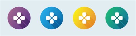 Joystick Navigation Solid Icon In Flat Design Style Controller Signs