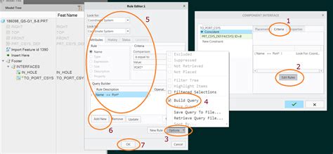 solved query rules to create interface to geometry based ptc
