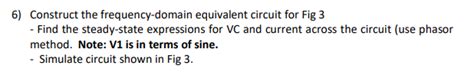 solved 6 construct the frequency domain equivalent circuit