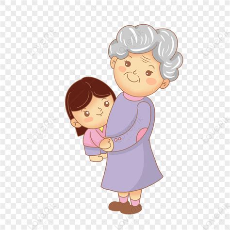 할머니 일러스트 지주 손녀 애인 모양 그래픽