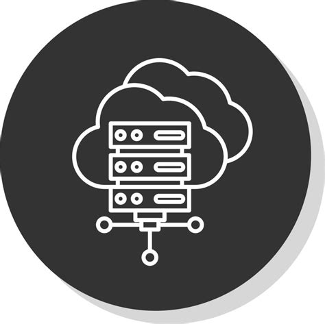 Cloud Computing Line Grey Circle Icon 42999119 Vector Art At Vecteezy