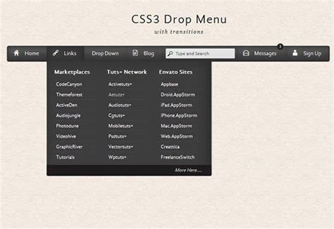 Html Template With Drop Down Menu Williamson