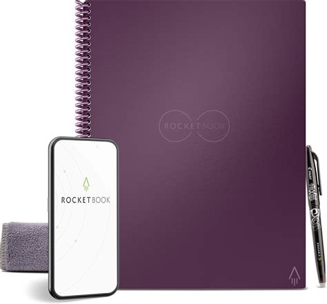 Rocketbook Smart Reusable Notebook Lined Eco Friendly Notebook With 1 Pilot Frixion Pen And 1