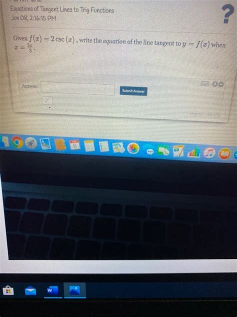 Solved Equations Of Tangent Lines To Trig Functions Jon 08