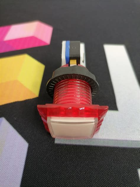 Red Led Button Square Shape Eurasian Amusements