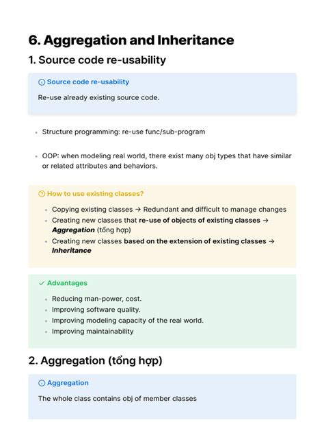6 Aggregation And Inheritance Pdf Inheritance Object Oriented