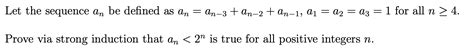 solved let the sequence an be defined as an an 3 an 2