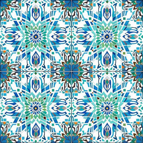 Geometric Interlocking Shapes Seamless Pattern Design Playground