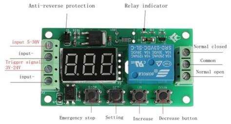 Timer V4 Delay Timing Relay Module 12V LED Display Rhoelect