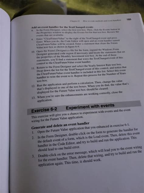 Solved 185 Chapter How To Code Methods And Event Handlers Chegg Com