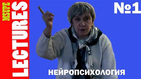 Первая лекция из курса «Нейропсихология», читает доктор психологических ...