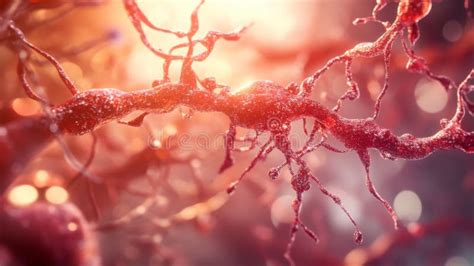 A Close-up Image of a Neuron, Showcasing the Intricate Network of ...