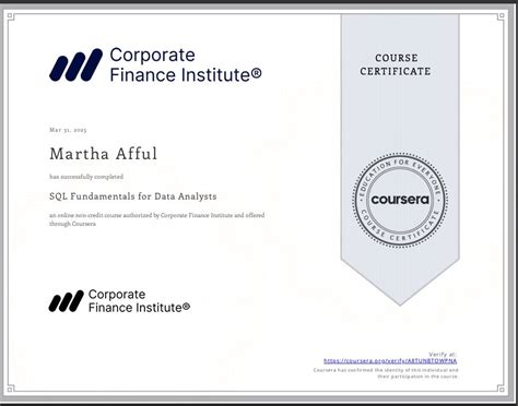 sql dataanalytics coursera datadriven neverstoplearning martha afful