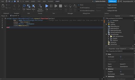 Help Needed With Car Spawner Scripting Support Developer Forum Roblox