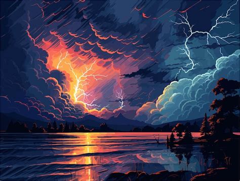 Premium Vector Background With Thunder