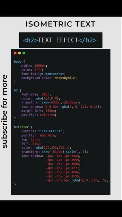 CSS Isometric Text Effect | CSS Tips & Tricks - YouTube