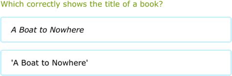 IXL Formatting Titles Year 8 English Practice