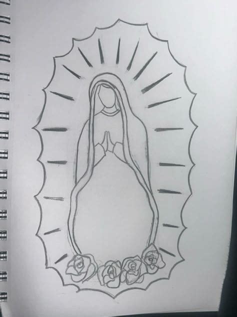 Virgin Mary Easy Drawing