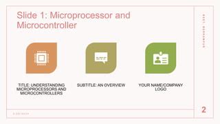 MICROPROCESSOR AND MICROCONTROLLER FOR SEMINAR POWERPOINT PPTX