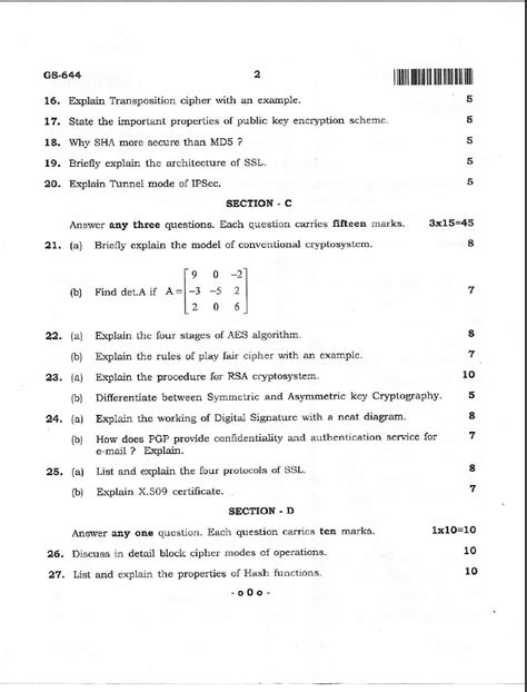 Bangalore University Bca Computer Science Bca 603 Cryptography And