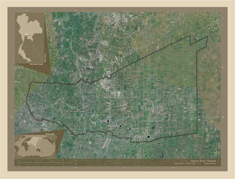 Pathum Thani Thailand High Res Satellite Labelled Points Of C Stock