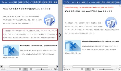 Java：word 文書で段落を削除する