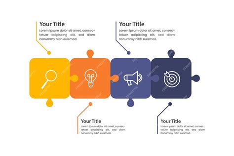 Premium Vector Puzzle Infographic Design With 4 Step Graph To Describe The Steps