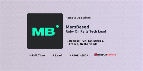 join marsbased as a ruby on rails tech lead r rubyonremote