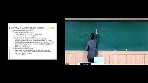 2023 1 양자컴퓨팅 및 정보의 기초 14 양자 푸리에 변환 구현 회로 Grover 탐색 알고리즘 Youtube
