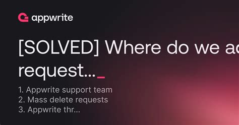 Solved Where Do We Add Request For Mass Delete Threads Appwrite