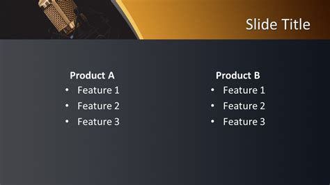 Free Microphone PowerPoint Template Free PowerPoint Templates