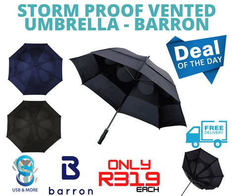 Storm Proof Vented Umbrellausbandmore Usb And More