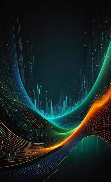 Digital Background Of Technological Operations Digital Code Flow Neural Networks Artificial