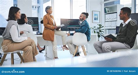 Software Mentor And Programmer With Business People In Office For Coding Developer Or